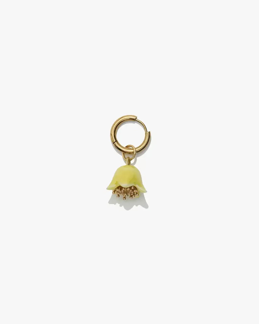 Mono earring POLYSK small bell yellow gold hardware - Tsvite Teren - I ...